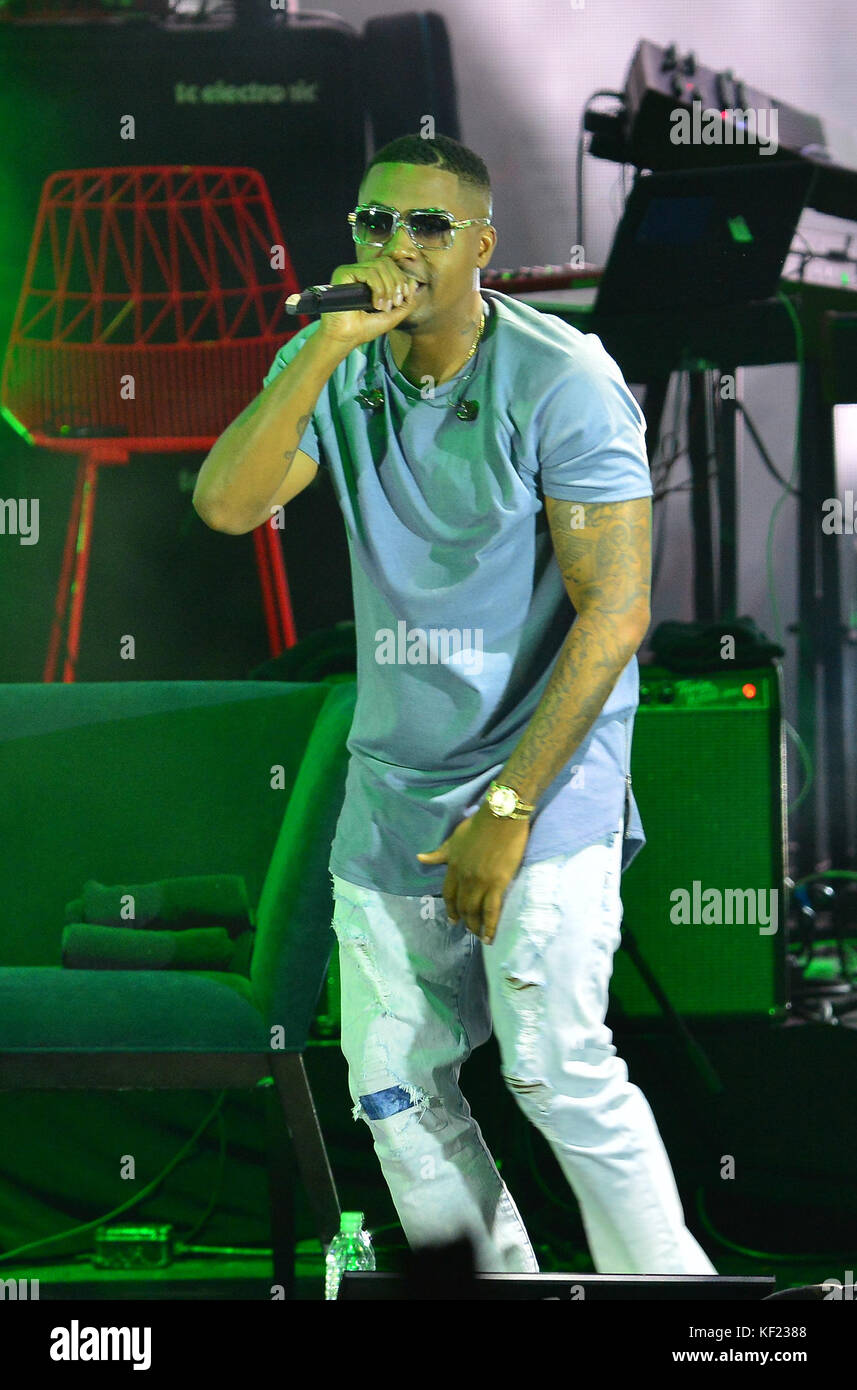 Ms Lauryn Hill and Nas perform on stage during the Powernomics tour at ...