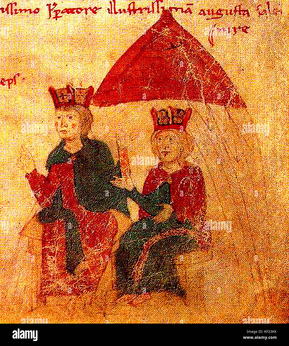 Henry VI and Constance of Sicily Liber ad honorem Augusti Stock Photo ...