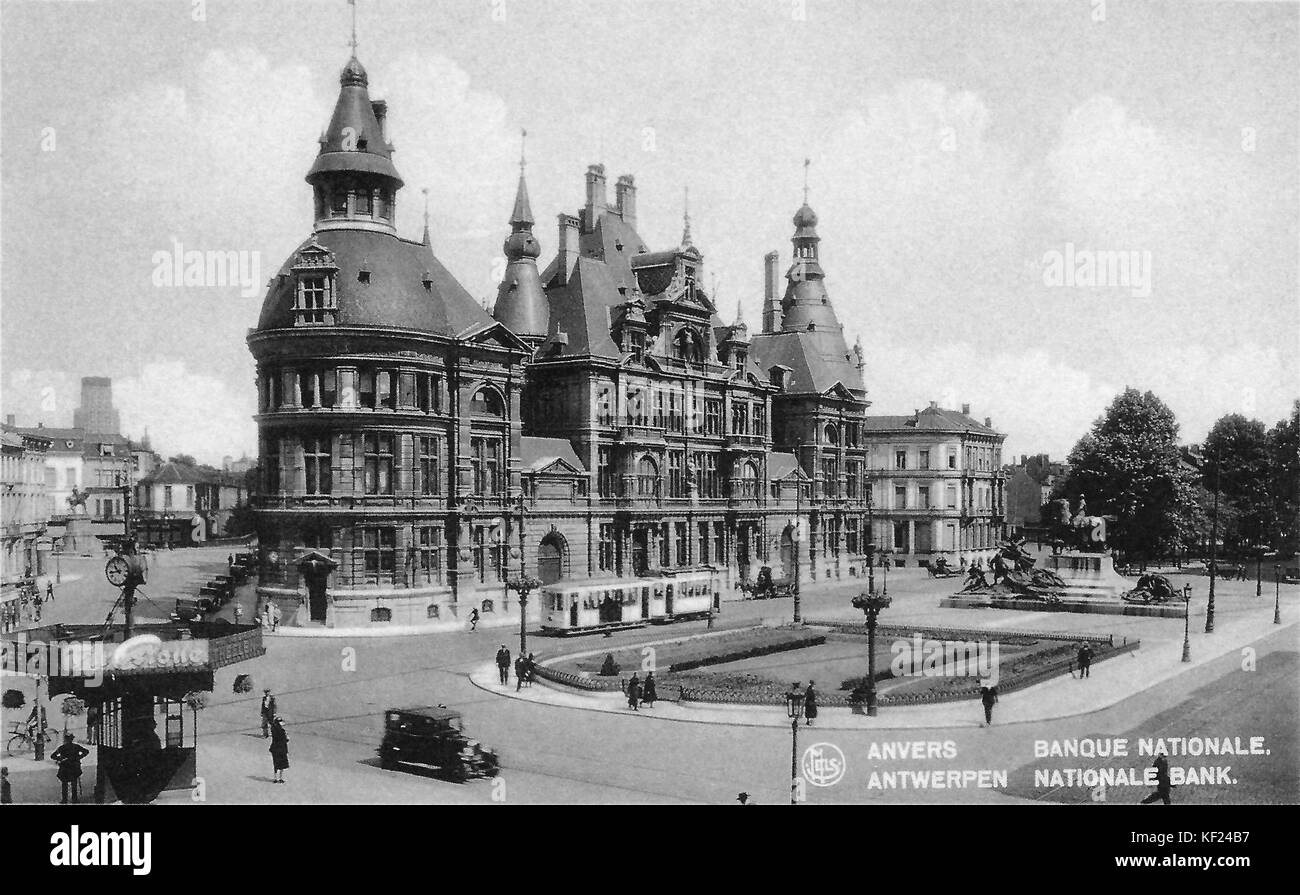 Nationale Bank in Antwerpen Stock Photo - Alamy