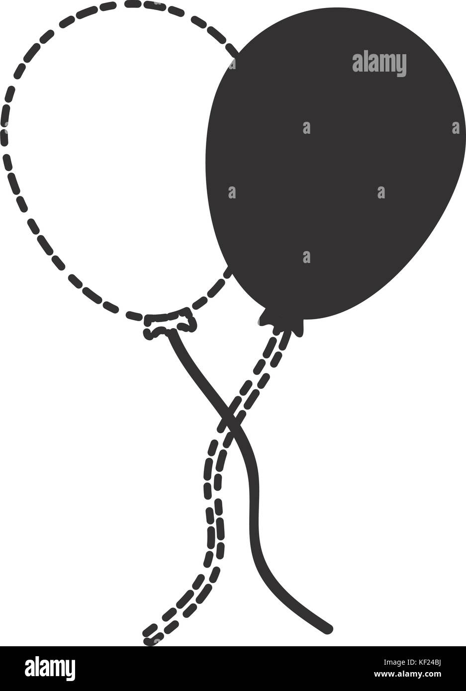 balloons icon over white background vector illustration Stock Vector ...