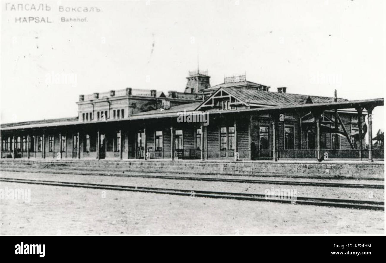 Haapsalu raudteejaam 20. saj alguses Stock Photo - Alamy