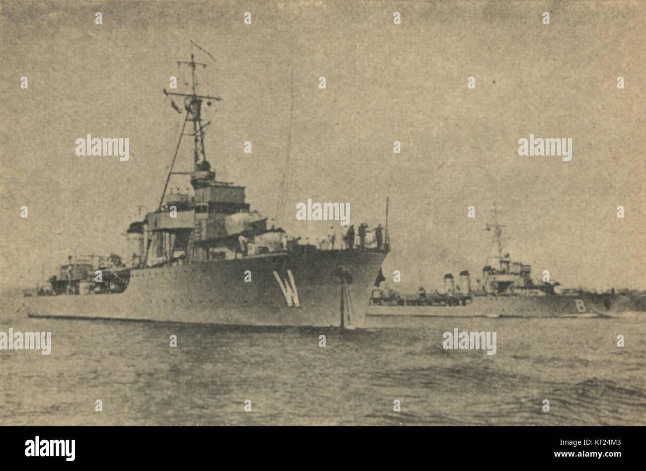 Kontrtorpedowce ORP Wicher i ORP Burza Stock Photo - Alamy