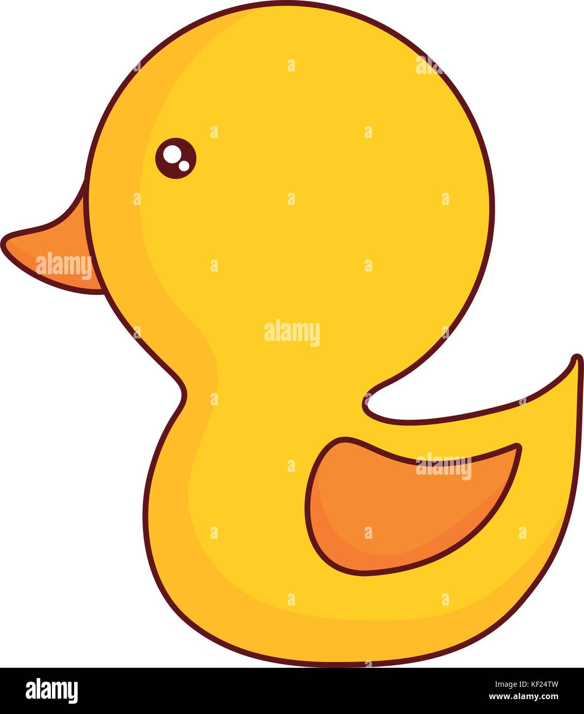 cute duck icon over white background vector illustration Stock Vector ...