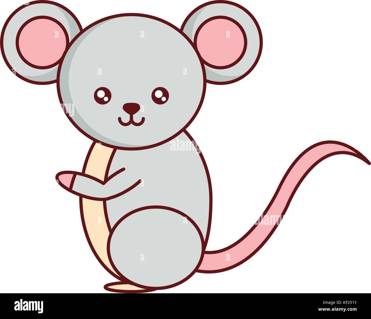 cute mouse icon over white background vector illustration Stock Vector ...