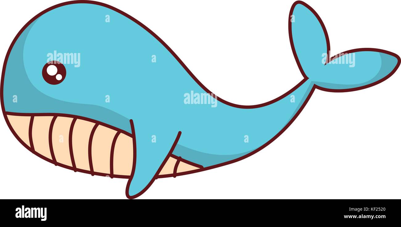 cute whale icon over white background vector illustration Stock Vector ...