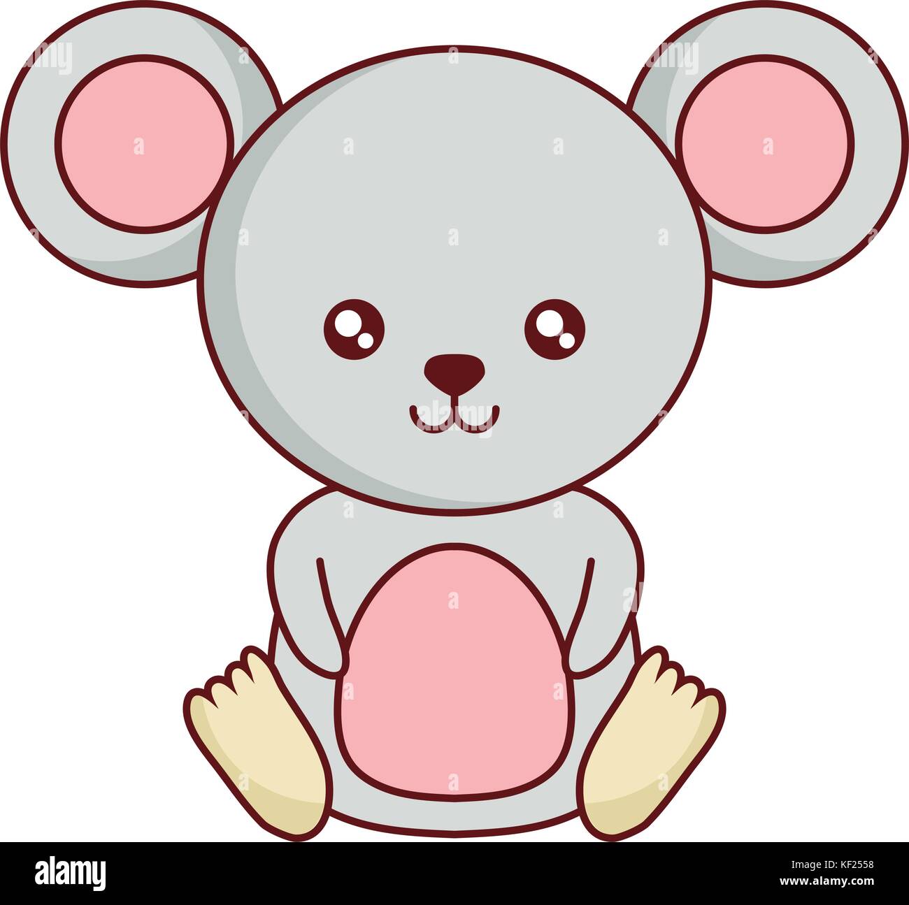 cute mouse icon over white background vector illustration Stock Vector ...