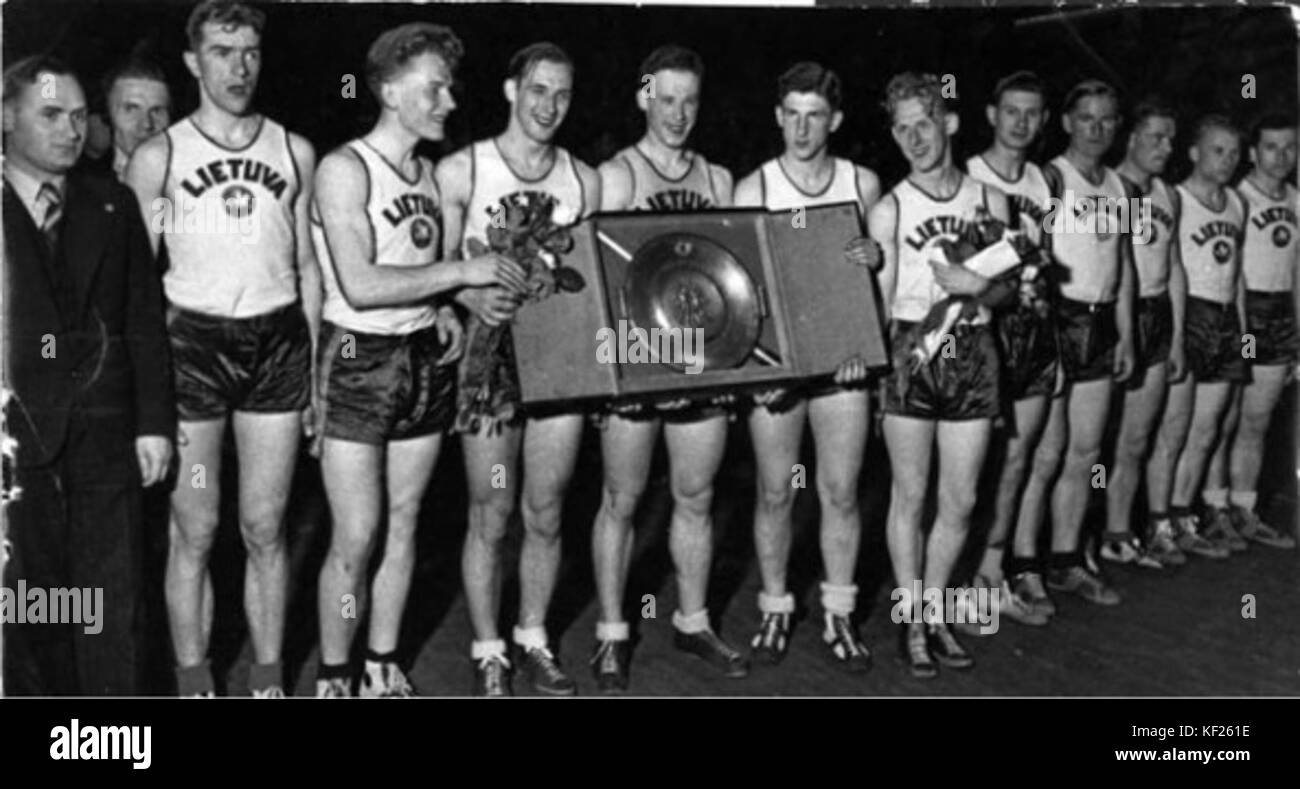Lithuania national basketball team EuroBasket 1937 champions Stock ...