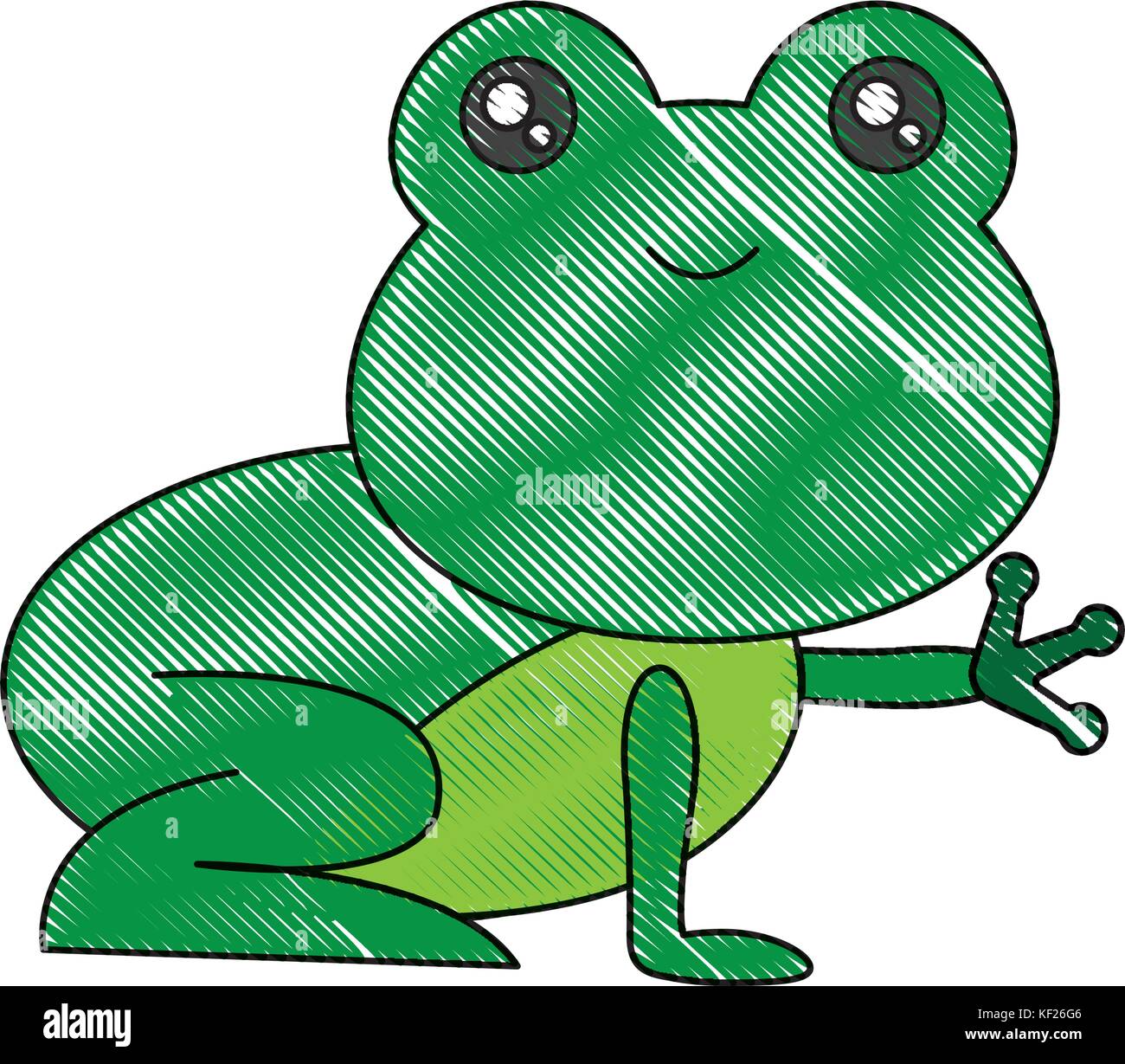 cute frog icon over white background colorful design vector ...