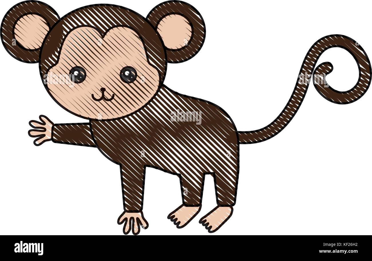 monkey icon over white background vector illustration Stock Vector ...