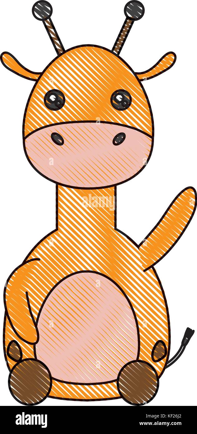 cute giraffe icon over white background vector illustration Stock ...