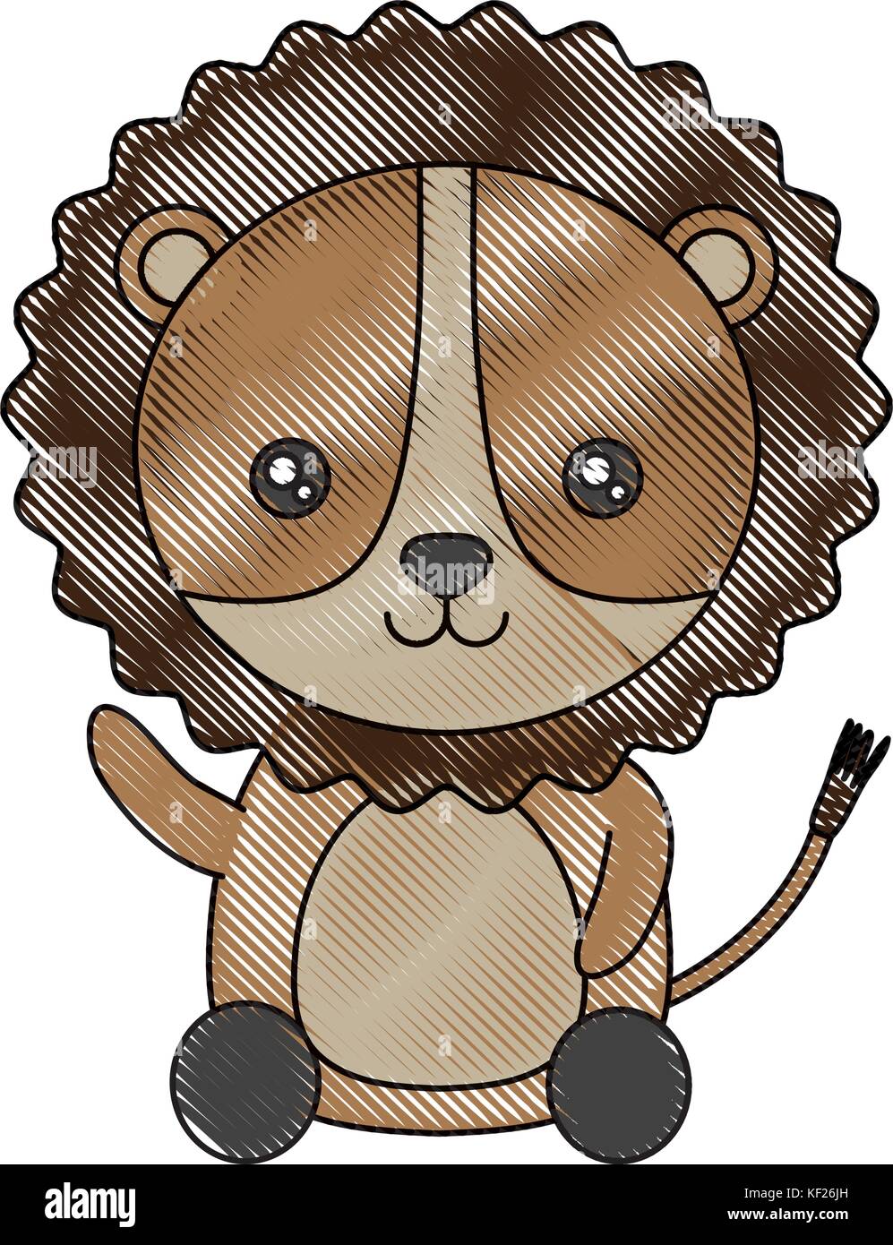 cute lion icon over white background vector illustration Stock Vector ...