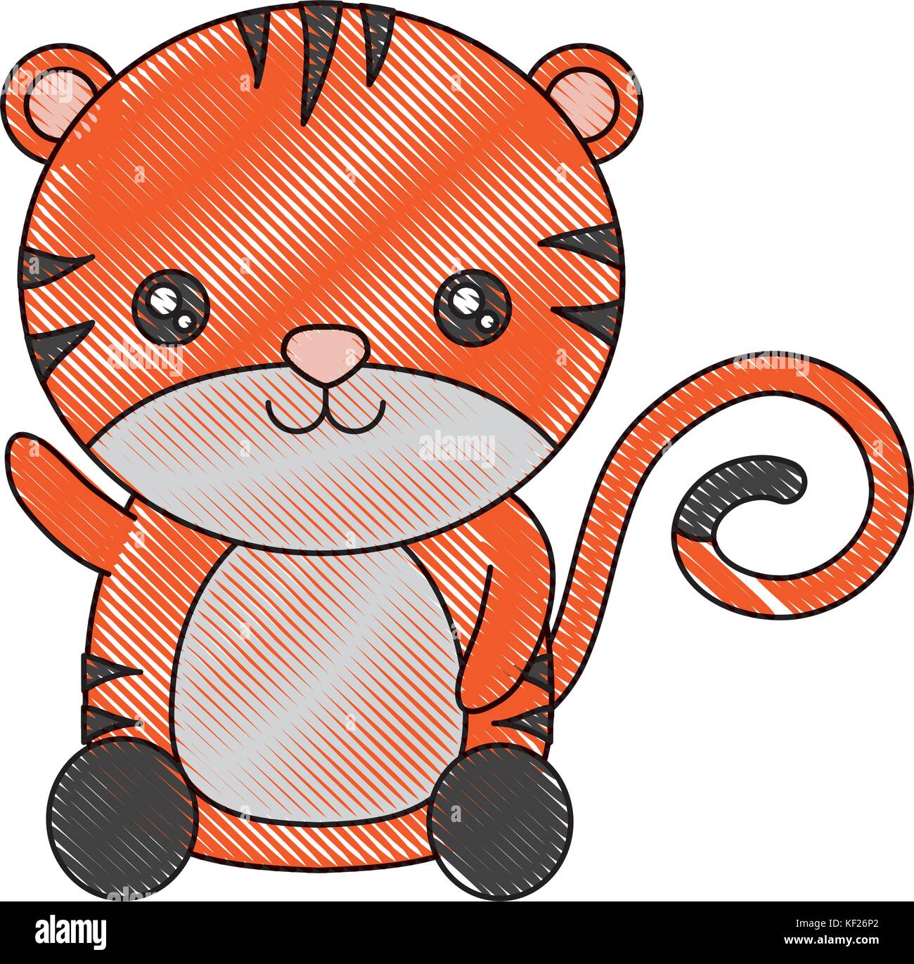 cute tiger icon over white background vector illustration Stock Vector ...