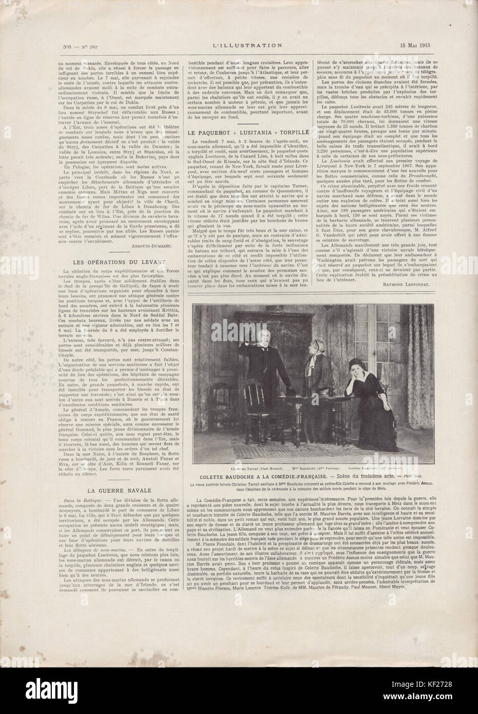 No 3767 15 Mai 1915, scan28, page 508 Stock Photo - Alamy