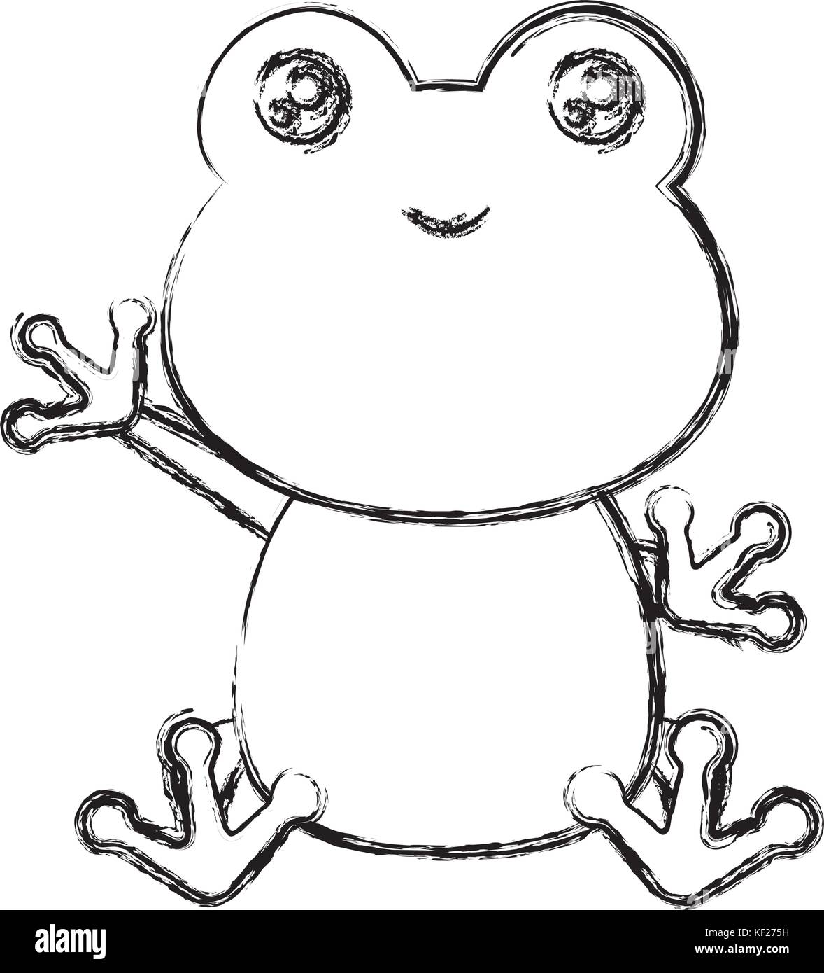 cute frog icon over white background vector illustration Stock Vector ...