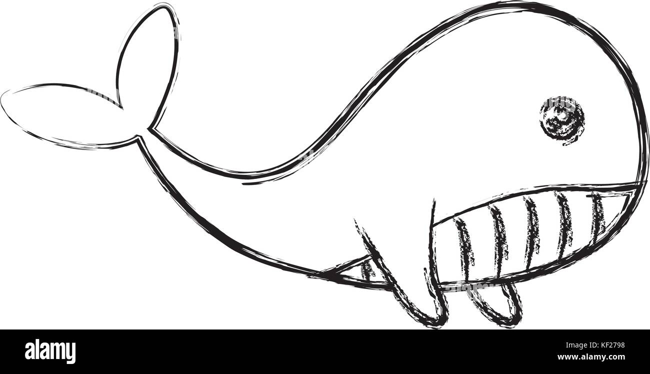 cute whale icon over white background vector illustration Stock Vector ...