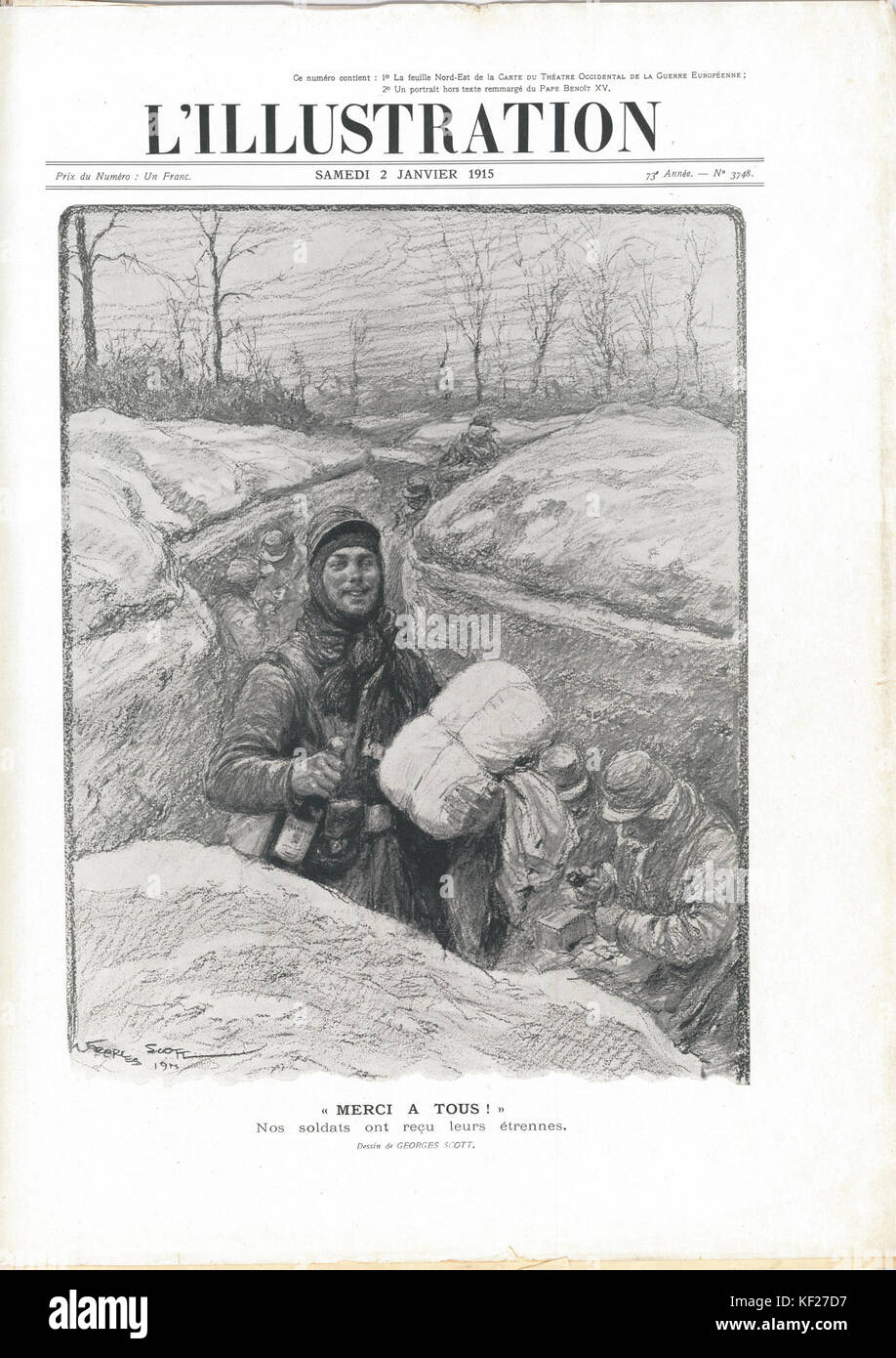 No 3748 2 Janvier 1915, scan 3, page 1 Stock Photo - Alamy