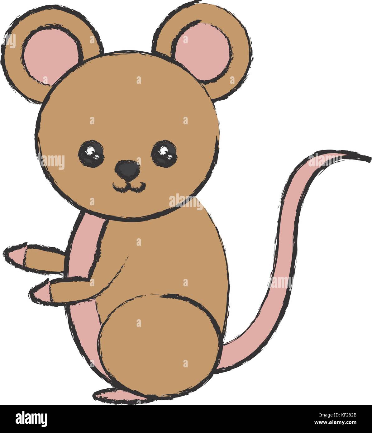 cute mouse icon over white background vector illustration Stock Vector ...