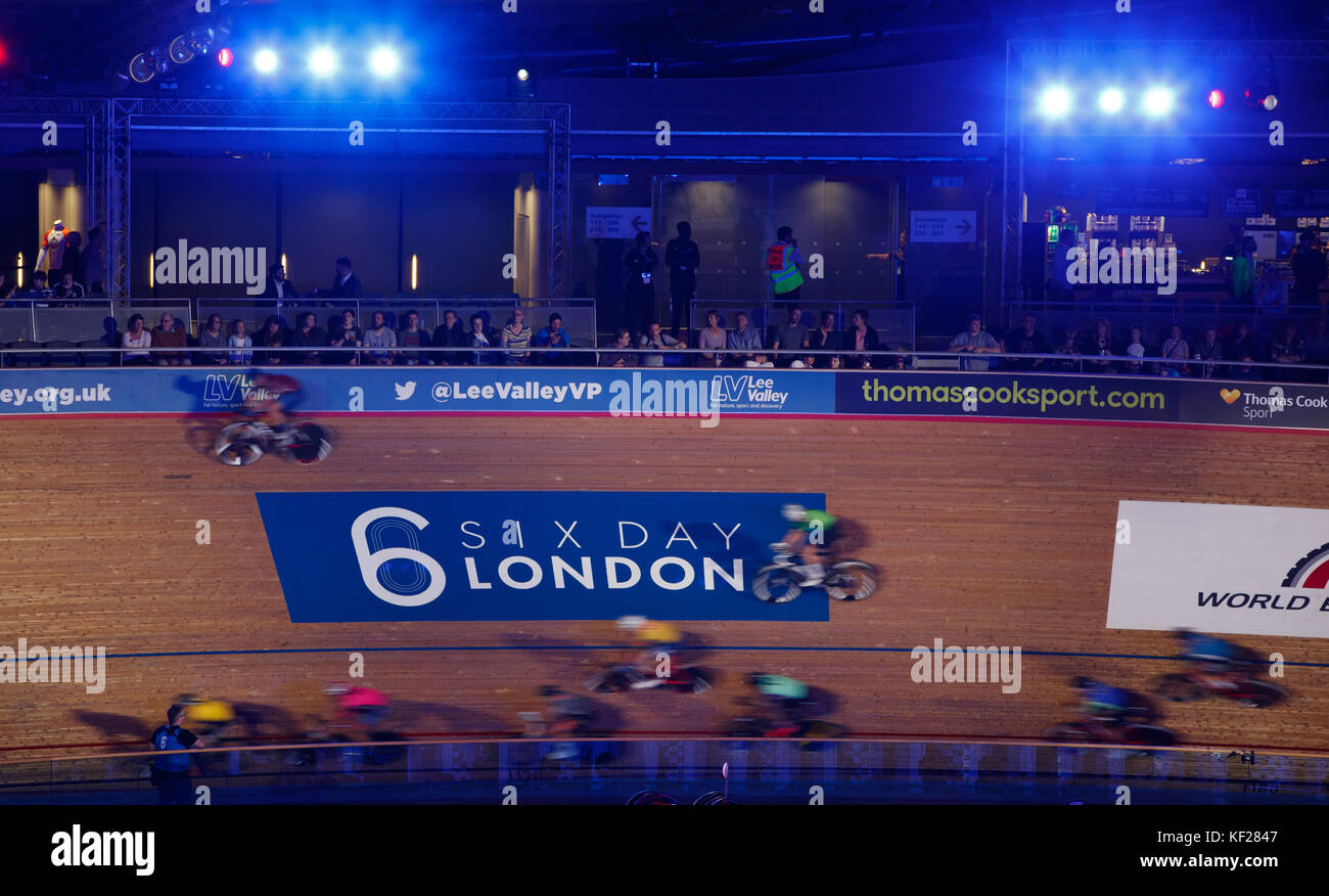 The field pass the 6 Day London sign during the 1878 Cup during day one ...
