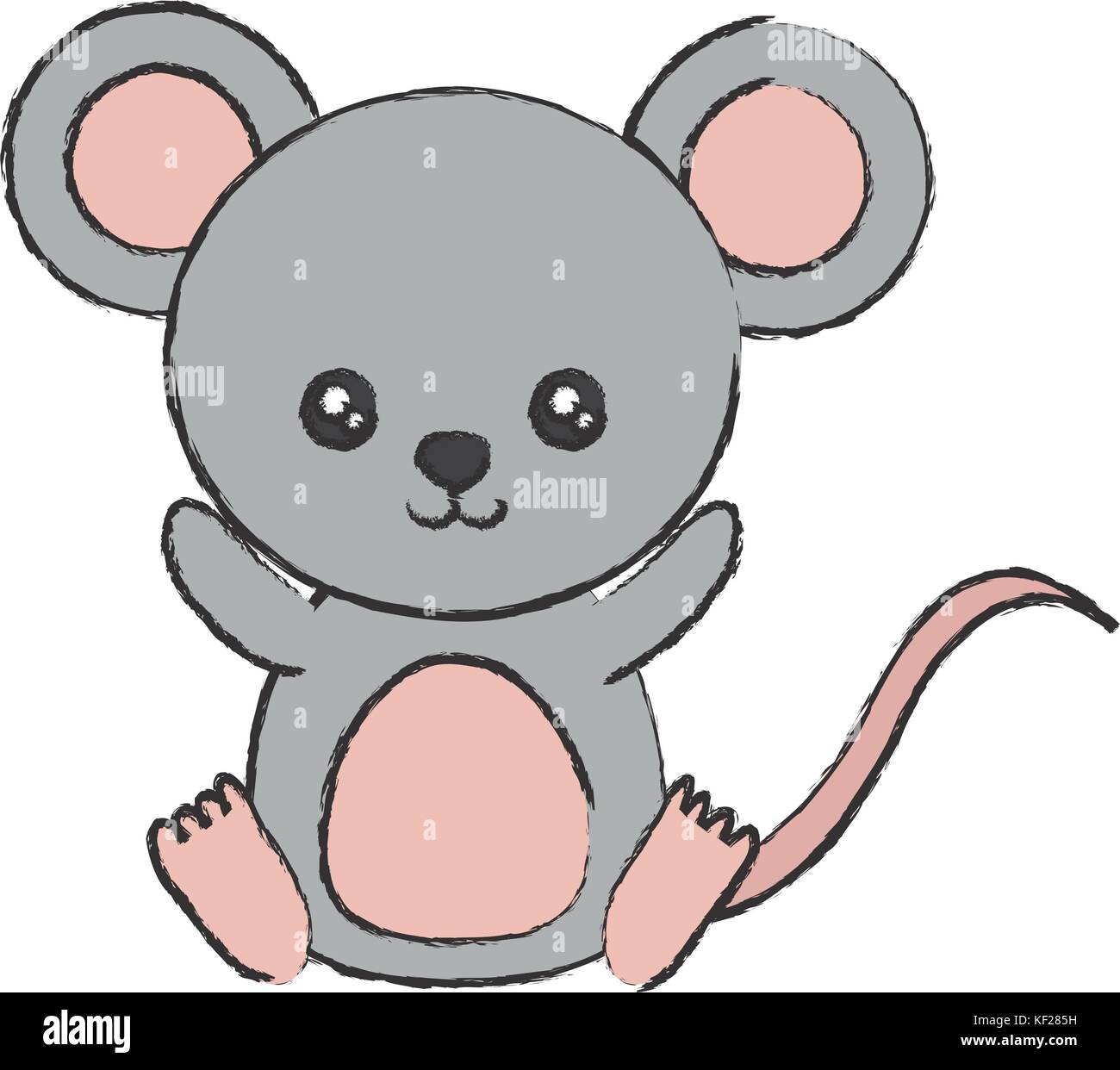 cute mouse icon over white background vector illustration Stock Vector ...