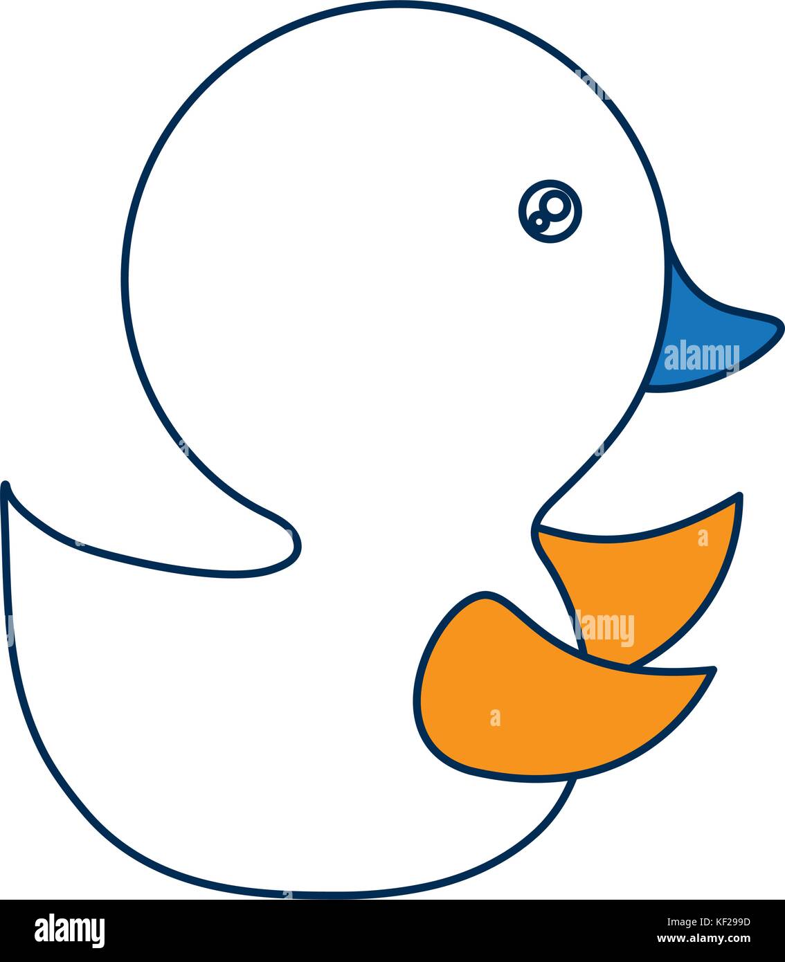 cute duck icon over white background vector illustration Stock Vector ...