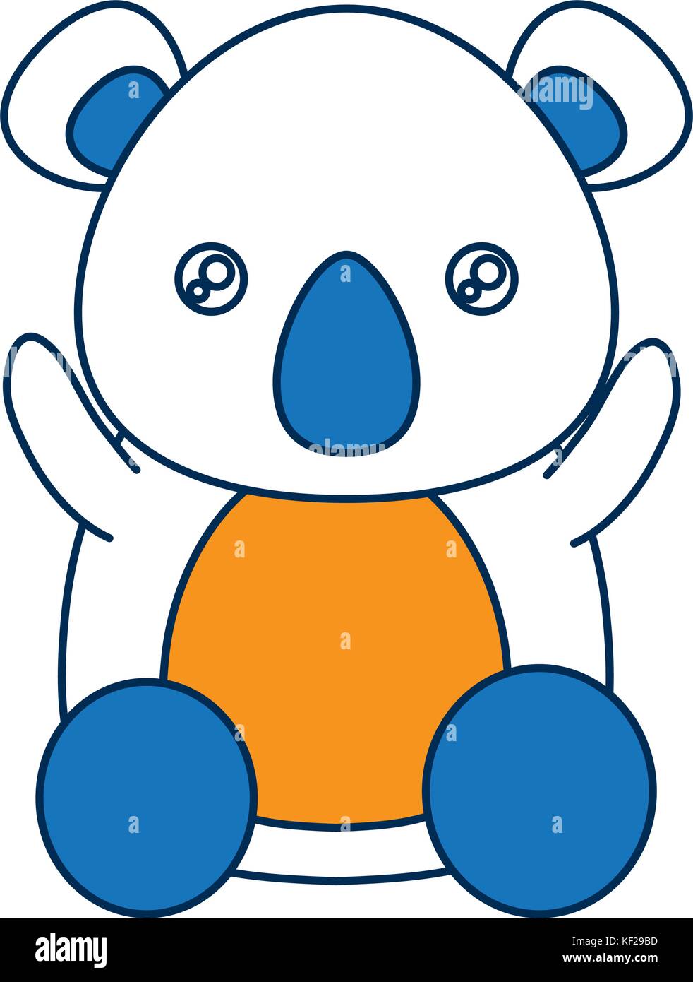 cute koala icon over white background vector illustration Stock Vector ...