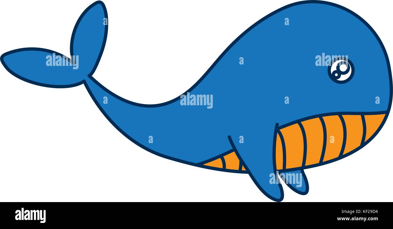 cute whale icon over white background vector illustration Stock Vector ...