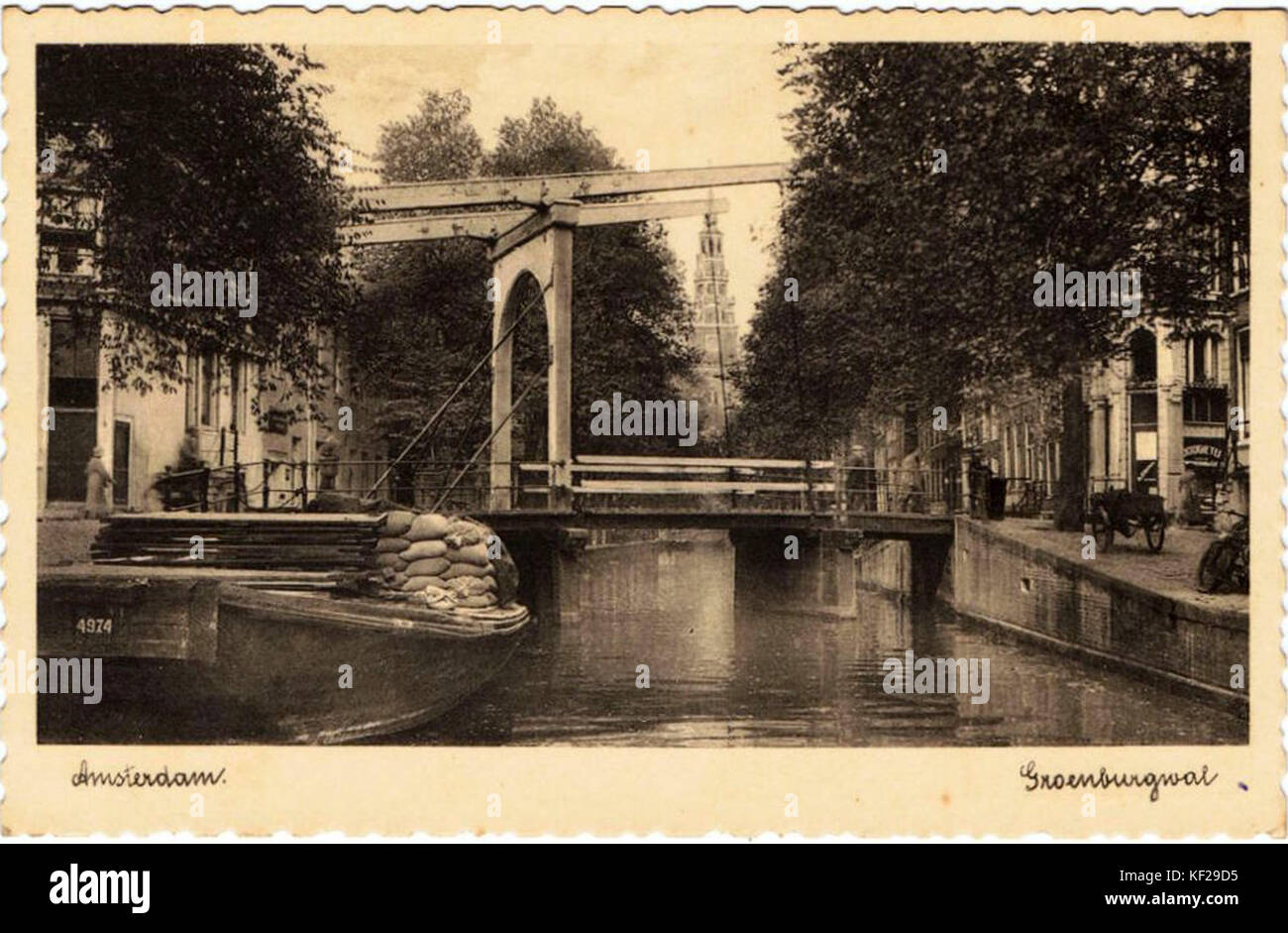 Groenburgwal, Amsterdam (ansichtkaart Stock Photo - Alamy