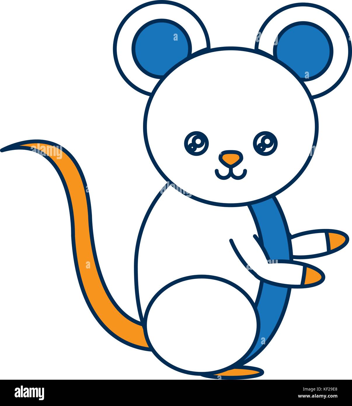 cute mouse icon over white background vector illustration Stock Vector ...