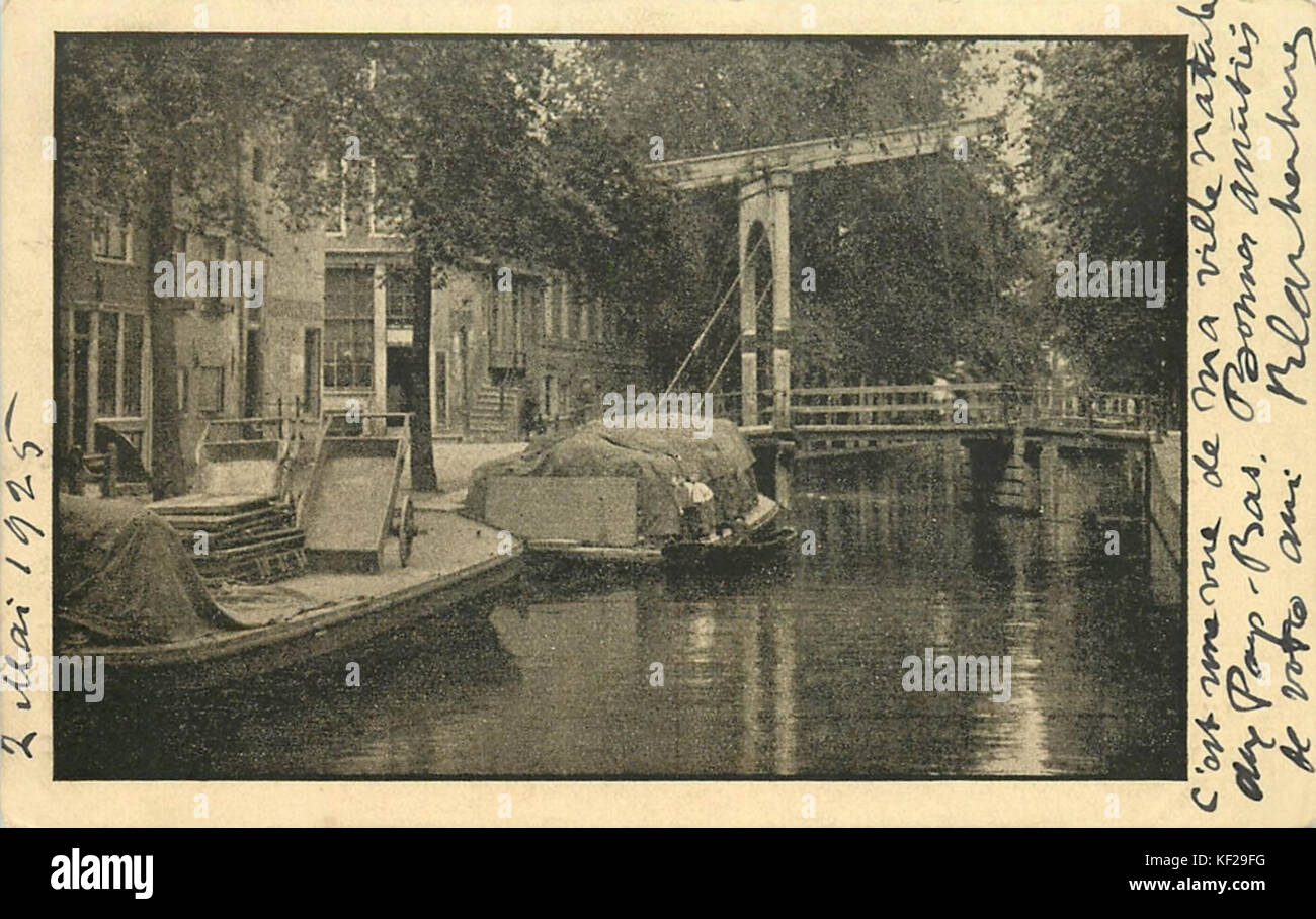 Groenburgwal 1925 , Amsterdam (ansichtkaart Stock Photo - Alamy