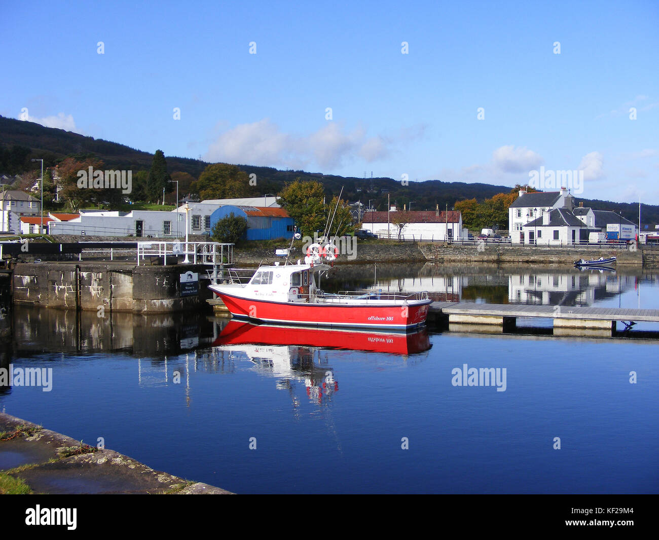 Entrance to Crinan Canal at Ardrishaig, Scotland Stock Photo - Alamy