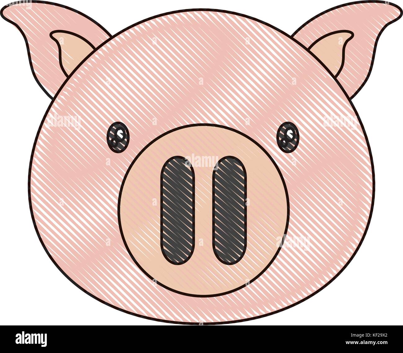 cute pig icon over white background vector illustration Stock Vector ...