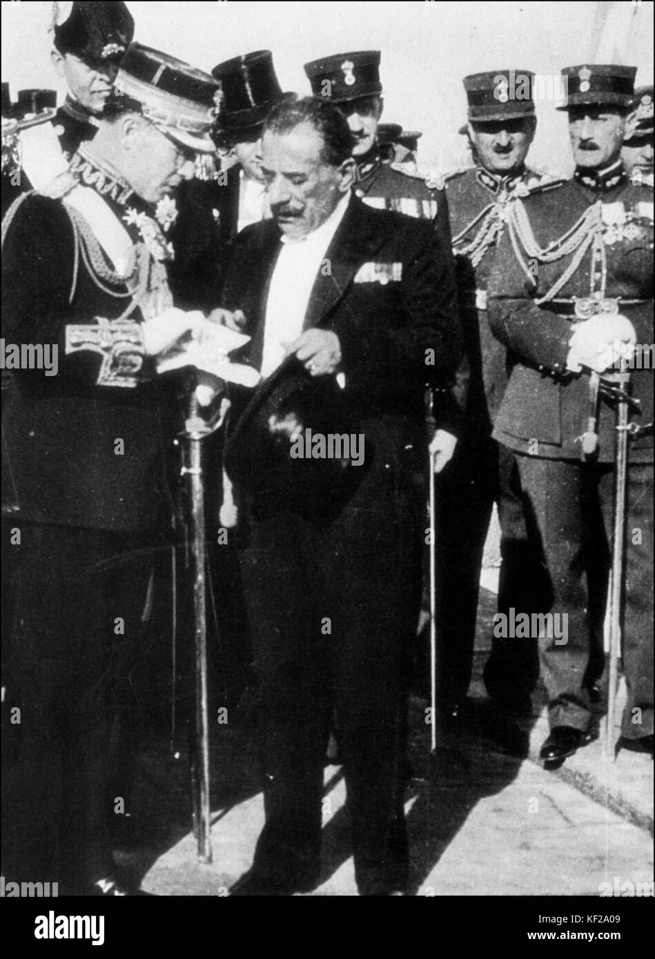 King George II of Greece and regent Kondylis Stock Photo - Alamy