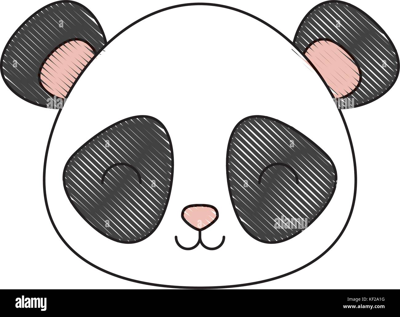 cute panda bear icon over white background vector illustration Stock ...
