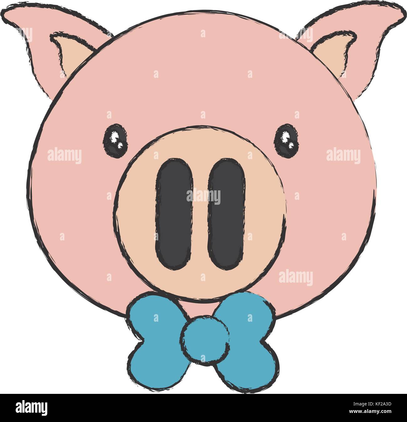 cute pig icon over white background vector illustration Stock Vector ...