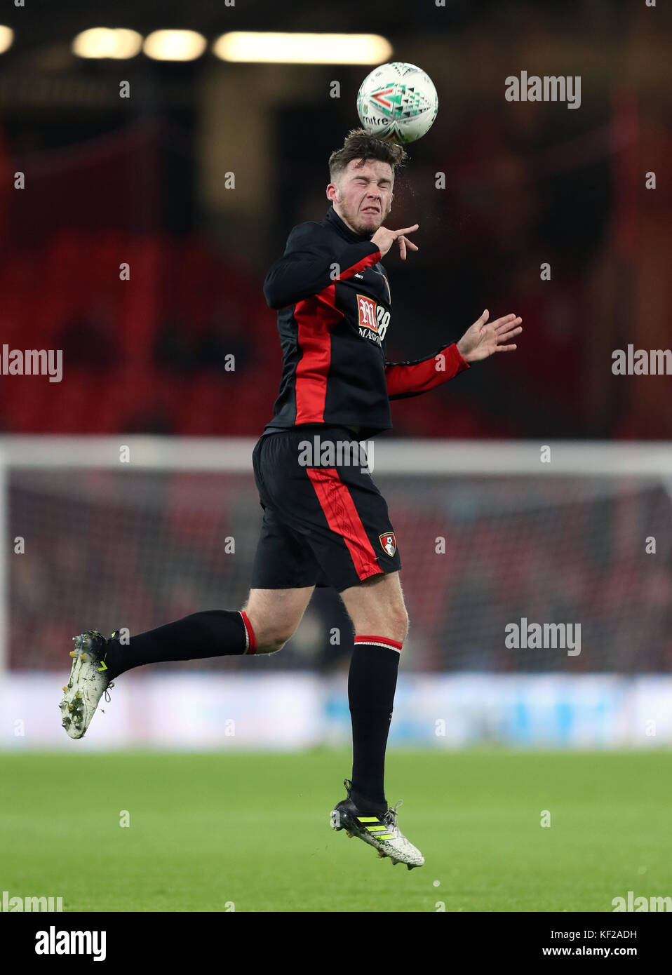 AFC Bournemouth's Jack Simpson warms up before the Carabao Cup, Fourth ...