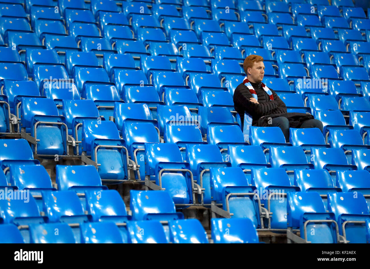 A lone fan in the stands at stadium hi-res stock photography and images ...