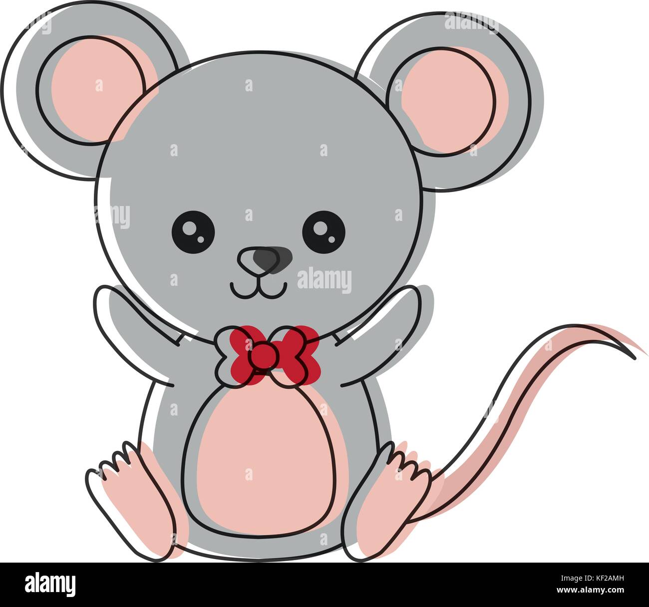 cute mouse icon over white background vector illustration Stock Vector ...