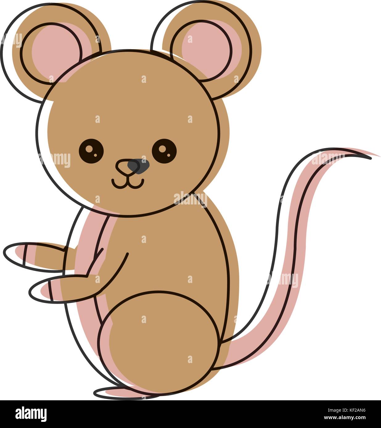 cute mouse icon over white background vector illustration Stock Vector ...