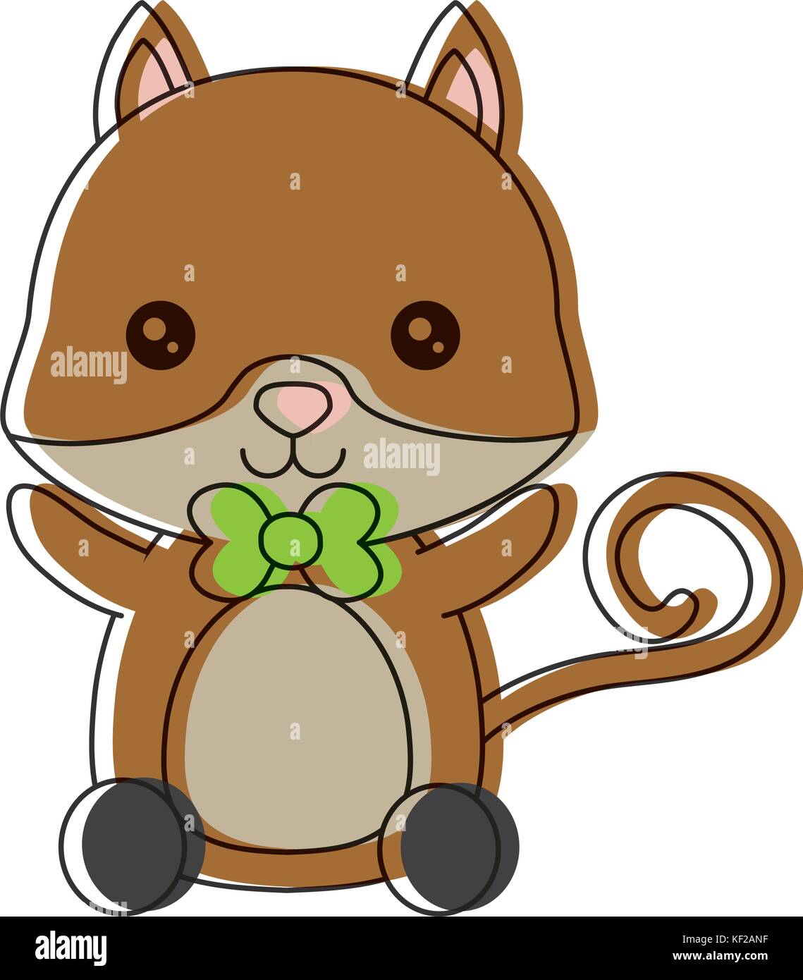 cute squirrel icon over white background vector illustration Stock ...