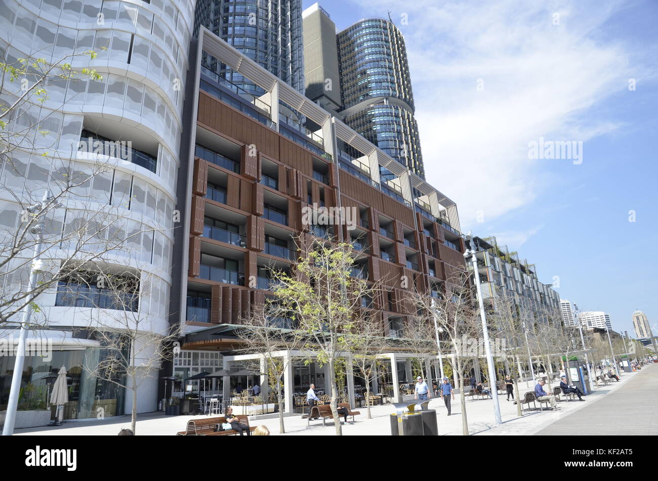 Buildings at the new Barangaroo development in Darling Harbour, Sydney ...