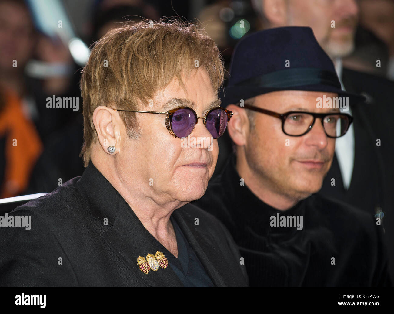 London, UK. Elton John and David Vaughn at the 'Kingsman: The Golden ...