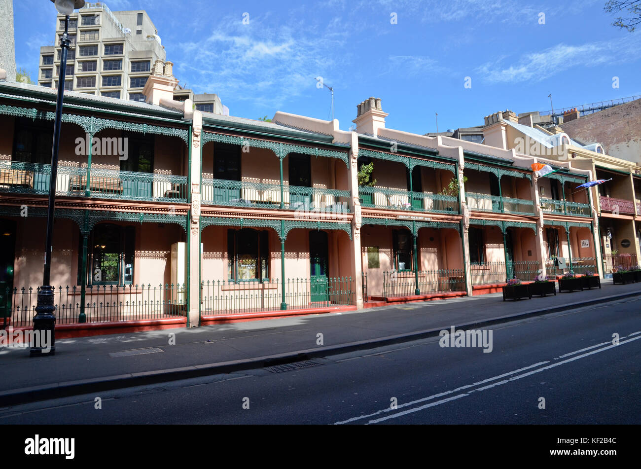 Sergeant Majors Row, colonial style buildings in the Rocks area of ...