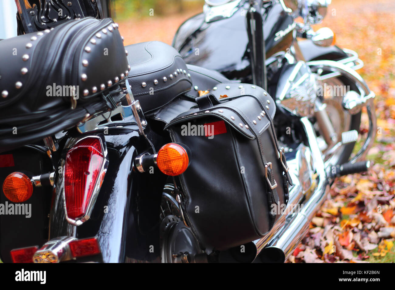 Classic motorcycle rear view Stock Photo - Alamy