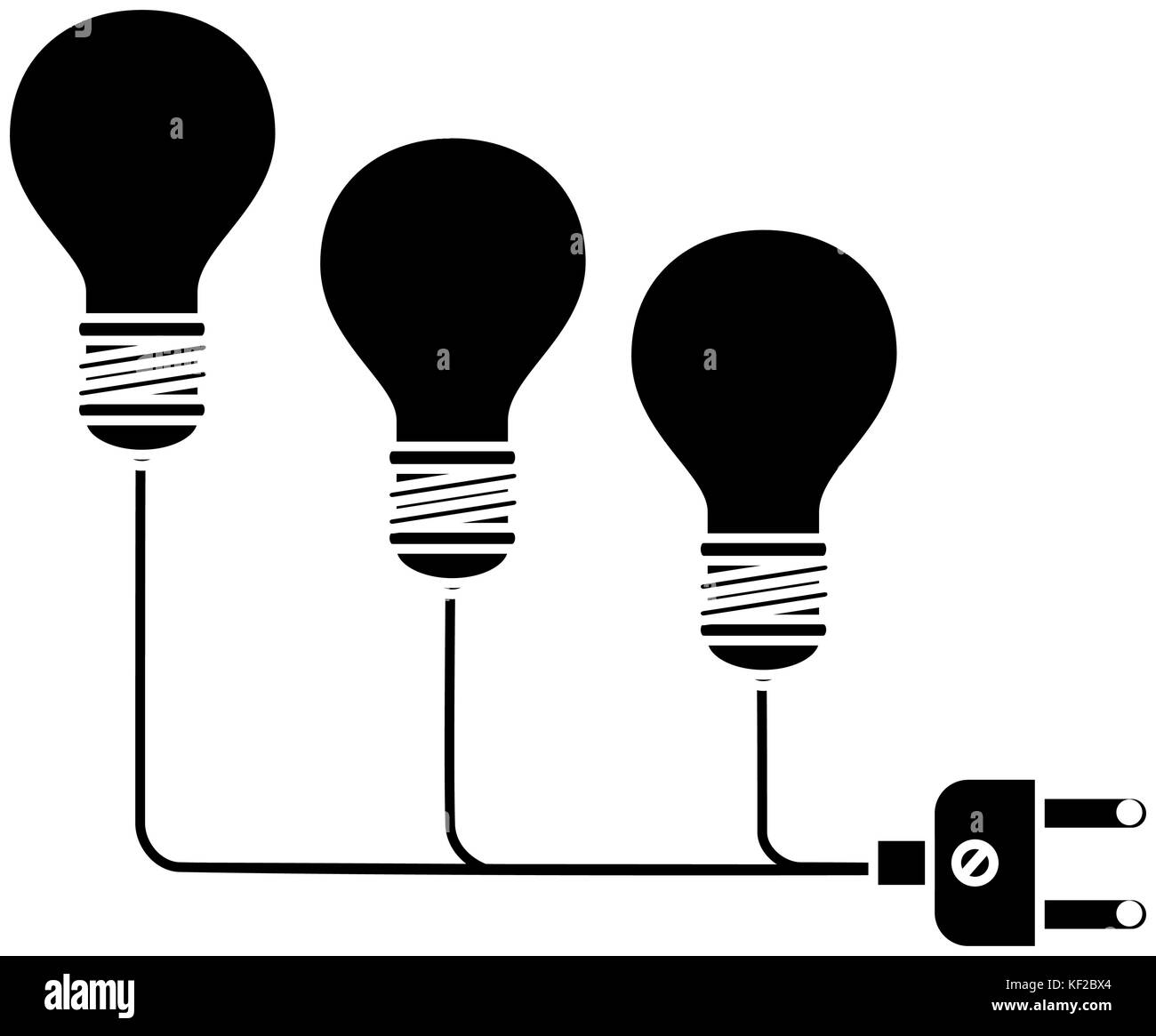 bulb light with connector vector illustration design Stock Vector Image ...