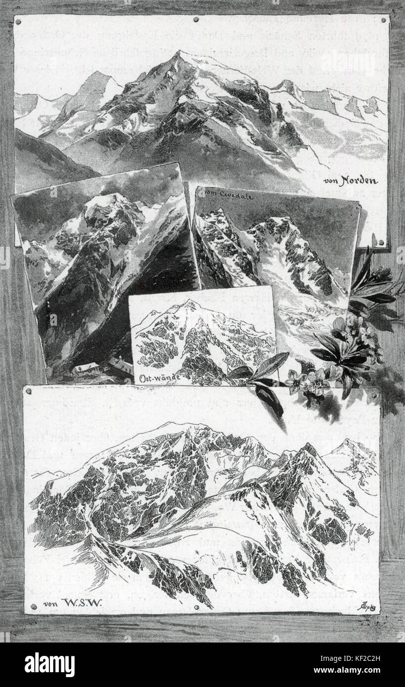 Ortler Postcard 1895 Stock Photo - Alamy