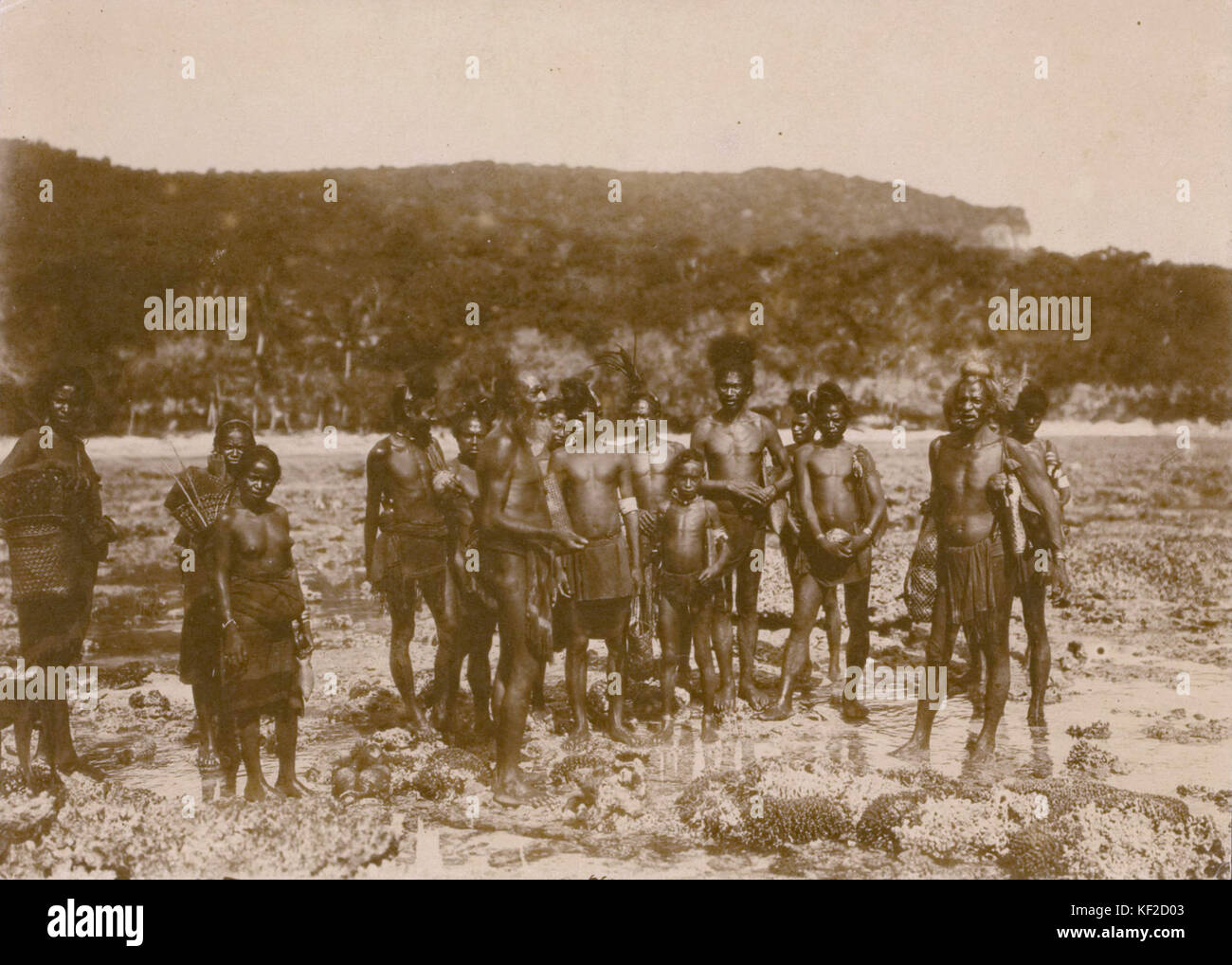A photograph from UvA BC 300.413, showing the indigenous inhabitants of ...