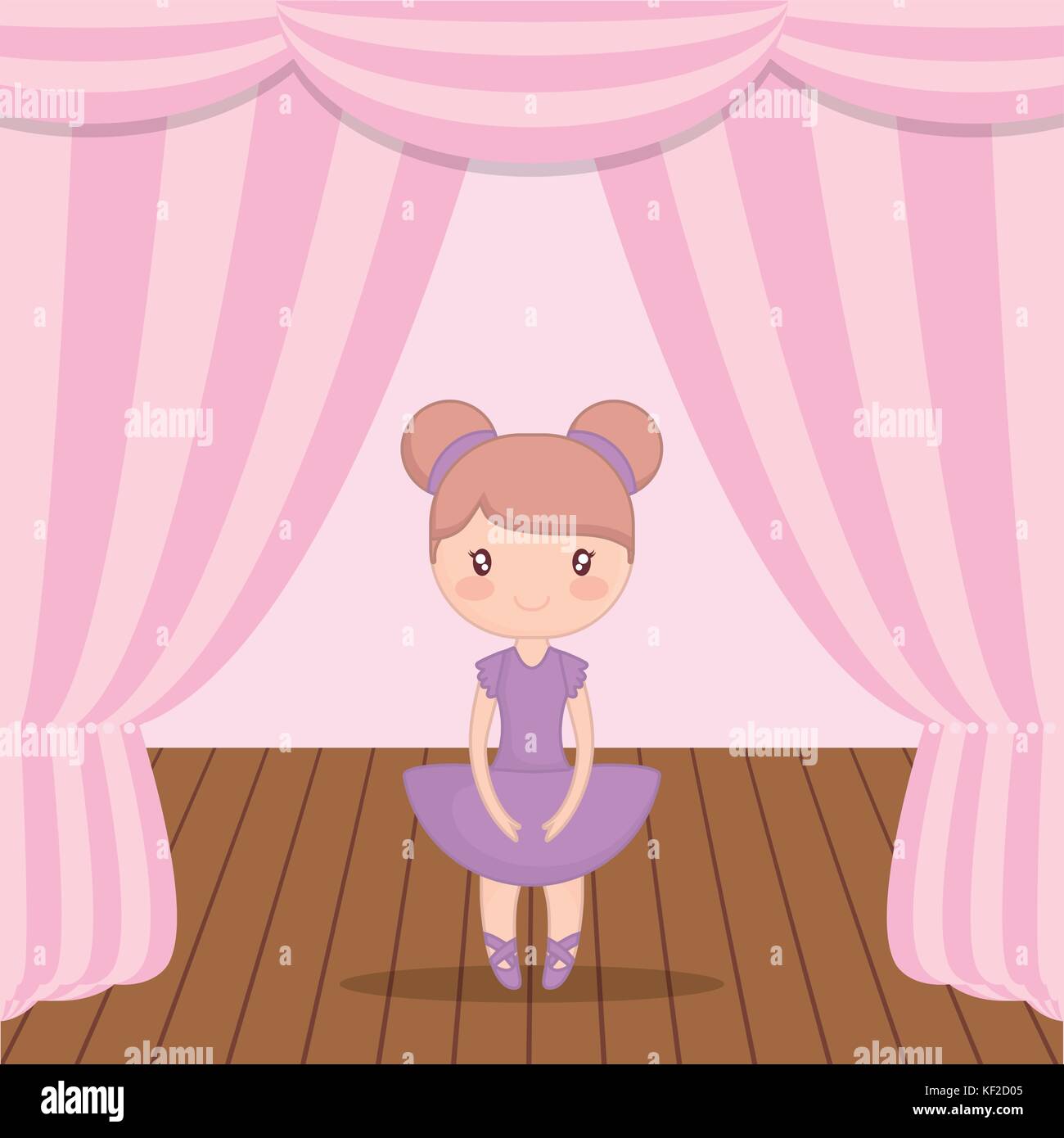 ballet ballerina over studio background colorful design vector ...