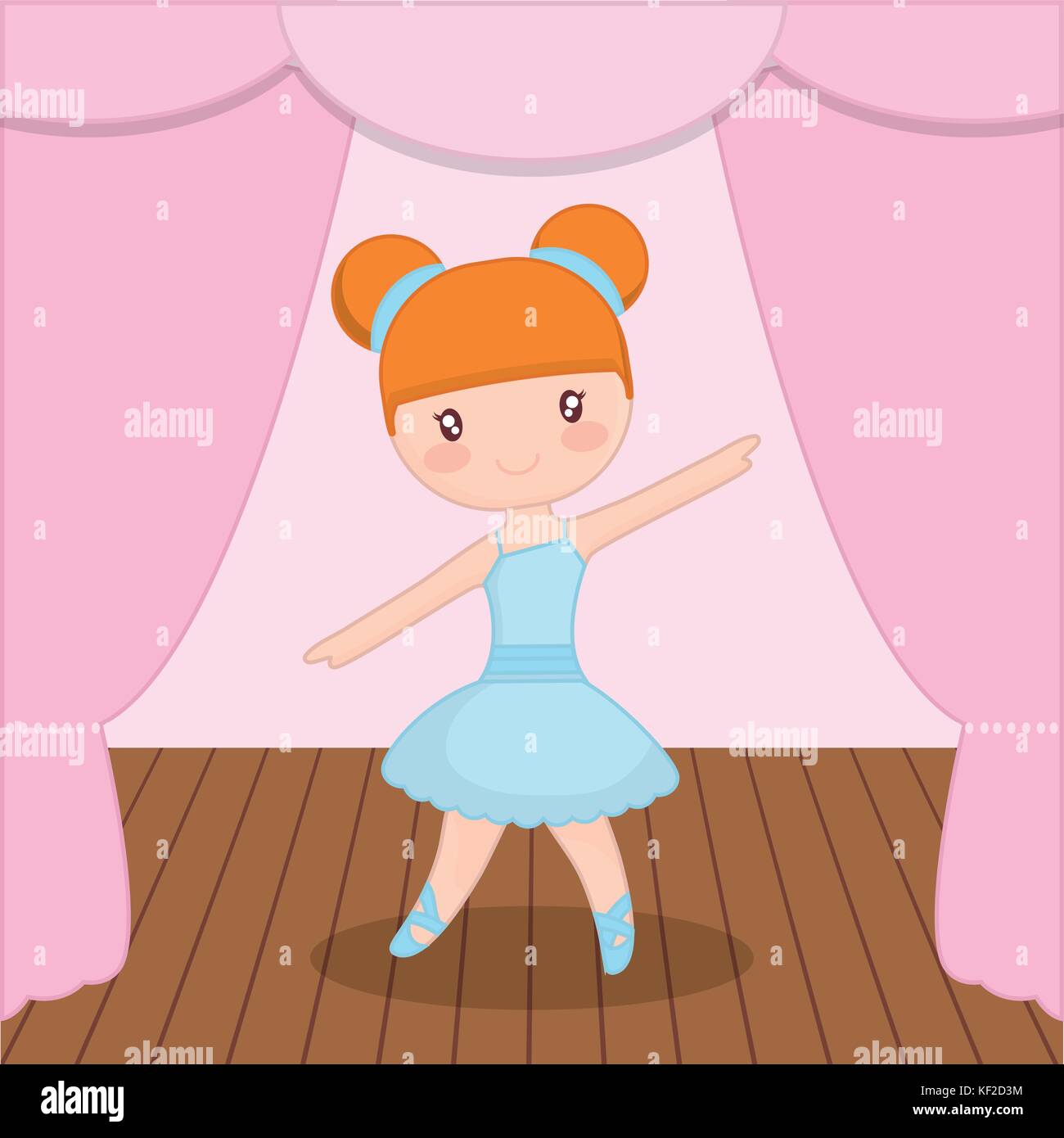 ballet ballerina over studio background colorful design vector ...