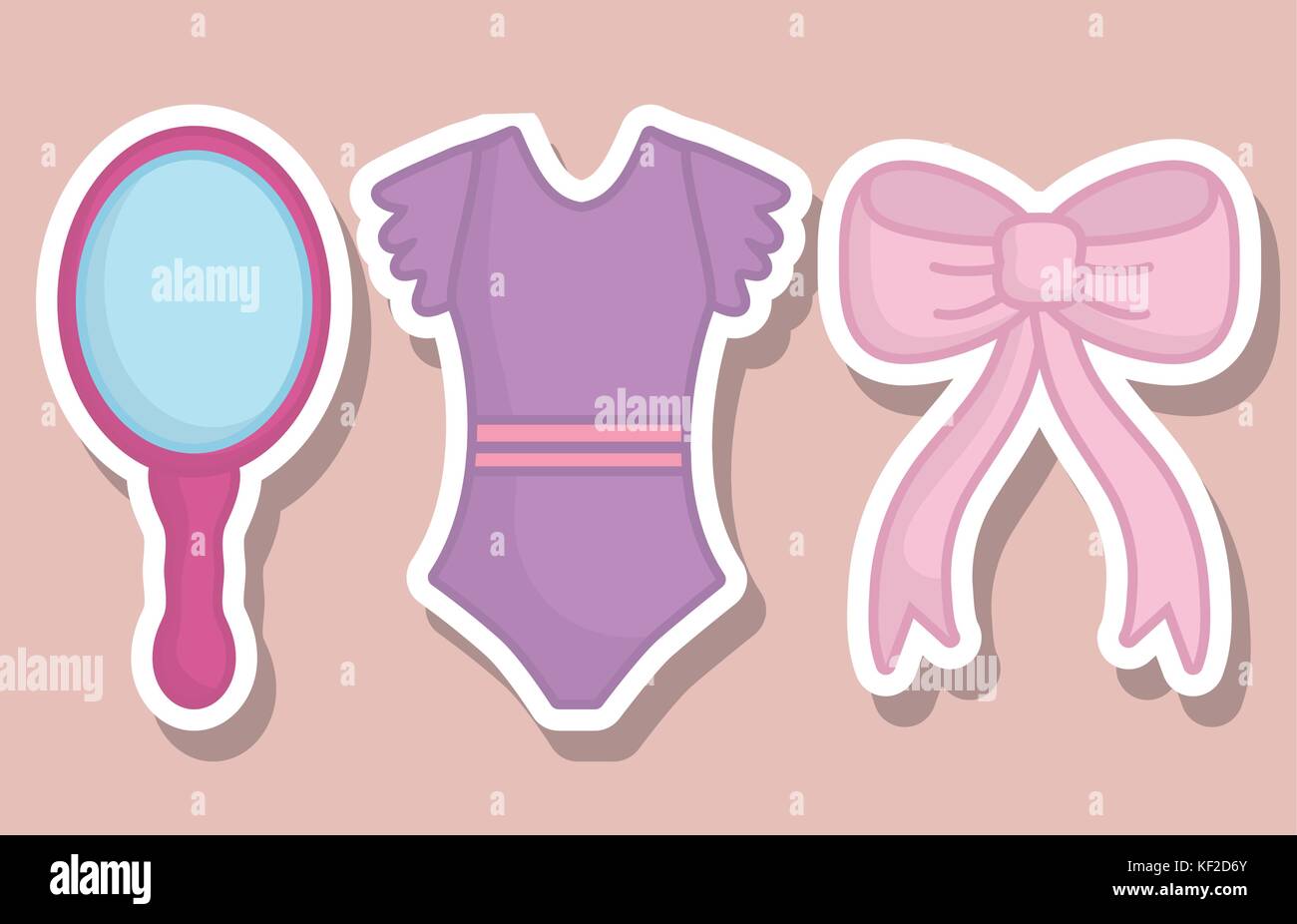 ballet related icons over pink background colorful design vector ...