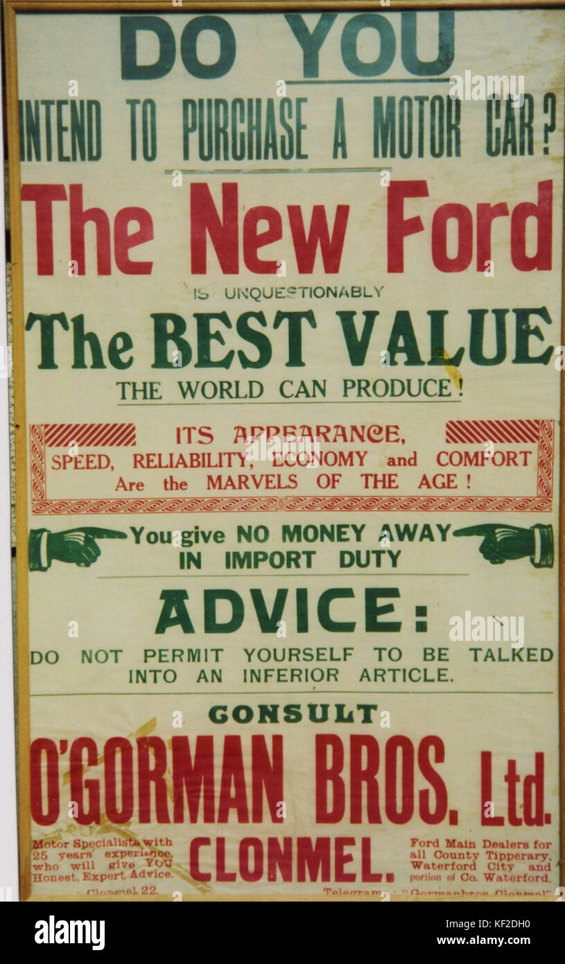 Ford car poster hi-res stock photography and images - Alamy